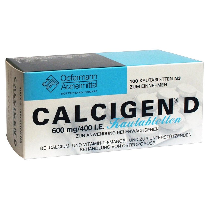 Calcigen D 600 mg/400 I.E. Kautabletten 100 St online kaufen | DocMorris