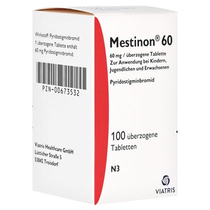 Mestinon 60 mg überzogene Tabletten 100 St mit E-Rezept kaufen | DocMorris