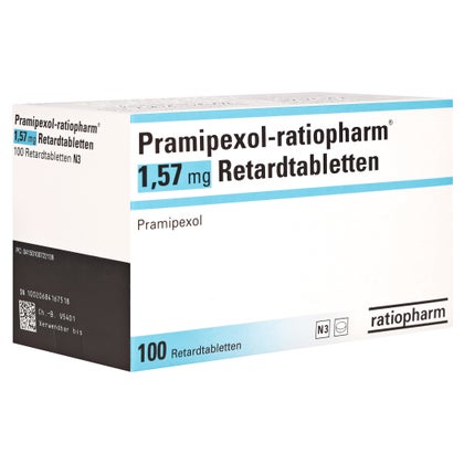 PRAMIPEXOL-ratiopharm 1,57 mg Retardtabletten 100 St mit E-Rezept ...