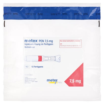 METEX PEN 7,5 mg (50mg/ml) Inj.-Lsg.i.e.Fertigpen 12 St mit E-Rezept ...