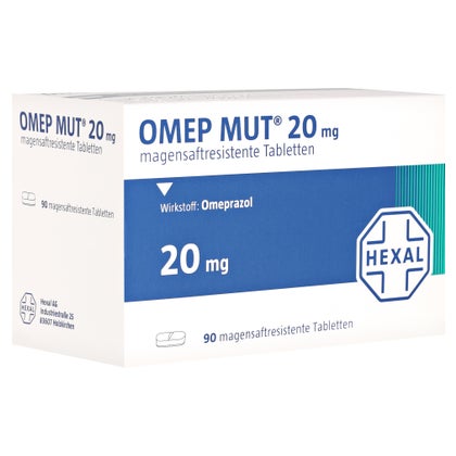 OMEP MUT 20 mg magensaftresistente Tabletten 90 St mit E-Rezept kaufen ...