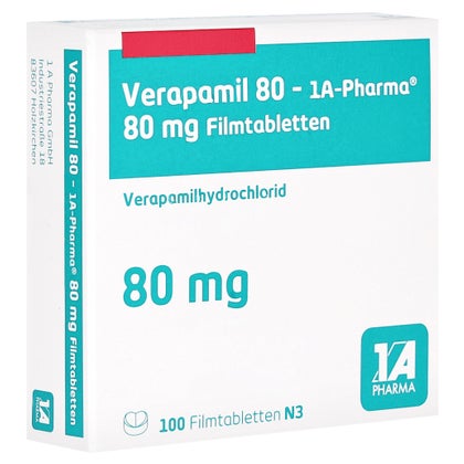 Verapamil 80-1a Pharma Filmtabletten 100 St mit E-Rezept kaufen | DocMorris