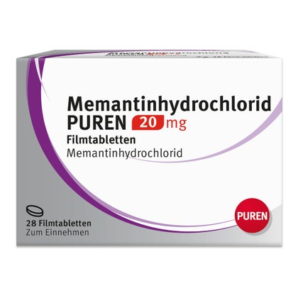 MEMANTINHYDROCHLORID PUREN 20 mg Filmtabletten 28 St mit E-Rezept ...
