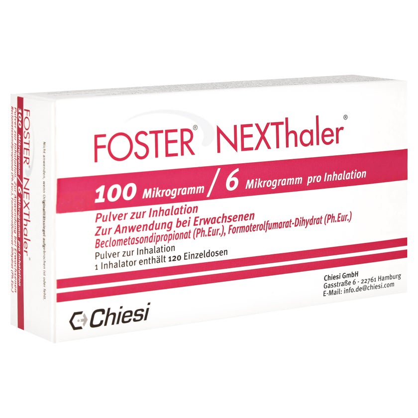 FOSTER NEXThaler 100/6 µg 120 ED Inhalationspulver 1 St mit E-Rezept ...