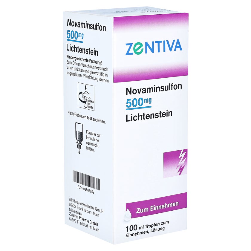 NOVAMINSULFON 500 mg Lichtenst.Tropfen z.Einnehmen 100 ml mit E-Rezept ...
