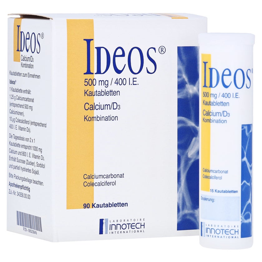 Ideos 500 Mg/400 I.E. Kautabletten 90 St online kaufen | DocMorris