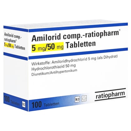 AMILORID comp.-ratiopharm 5 mg/50 mg Tabletten 100 St mit E-Rezept ...