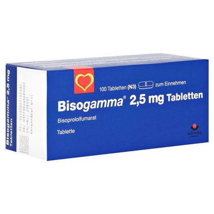 Bisogamma 2,5 mg Tabletten 100 St mit E-Rezept kaufen | DocMorris