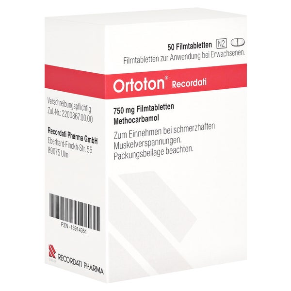 Ortoton Recordati 750 mg Filmtabletten 50 St, 50 St online kaufen ...