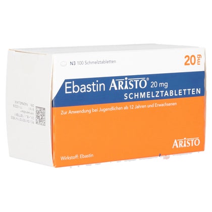 Ebastin Aristo 20 mg Schmelztabletten 100 St mit E-Rezept kaufen ...