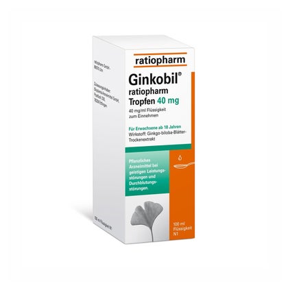 Ginkobil ratiopharm 40mg mit Ginkgo biloba 100 ml online kaufen | DocMorris