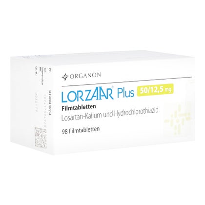 Lorzaar plus 50/12,5 mg Filmtabletten 98 St mit E-Rezept kaufen | DocMorris