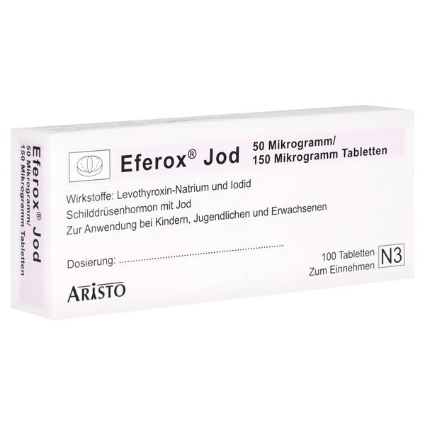 Eferox Jod 50 µg/150 µg Tabletten 100 St, 100 St online kaufen | DocMorris