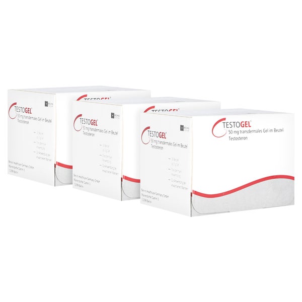 TESTOGEL 50 mg transdermales Gel im Beutel 3X30 St, 3X30 St online ...