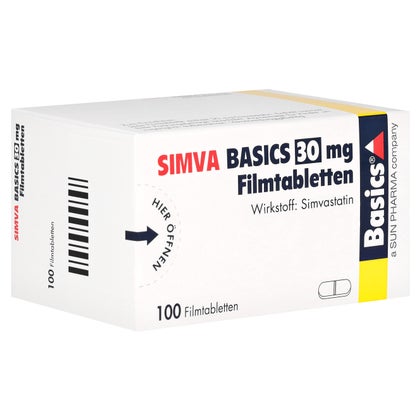 Simva Basics 30 mg Filmtabletten 100 St mit E-Rezept kaufen | DocMorris