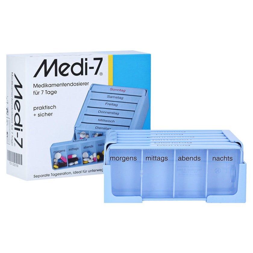 MEDI 7 Medikamentendosierer 7 Tage blau 1 St online kaufen | DocMorris