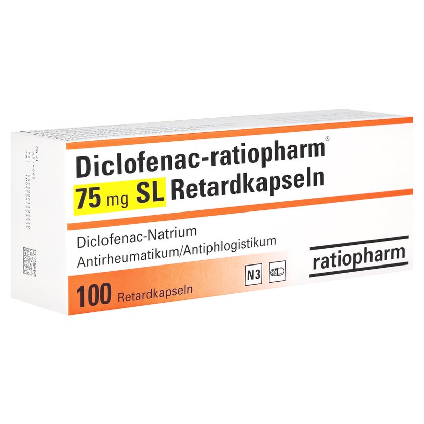 DICLOFENAC-ratiopharm 75 mg SL Retardkapseln 100 St mit E-Rezept kaufen ...
