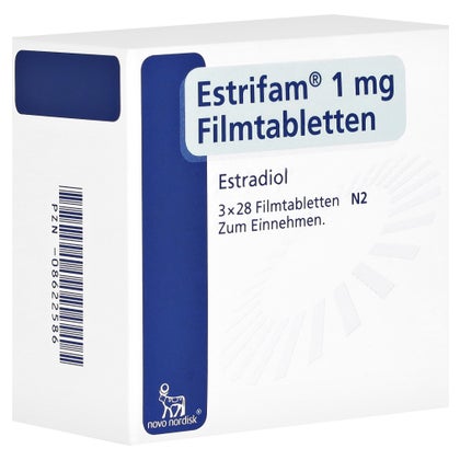 Estrifam 1 mg Filmtabletten 3X28 St mit E-Rezept kaufen | DocMorris