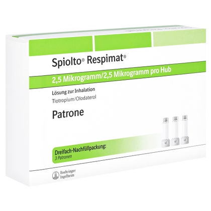SPIOLTO Respimat 2,5 µg/2,5 µg Hub Nachfüllpackung 3X4,0 ml mit E ...