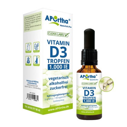 APOrtha® Vitamin D3 1.000 IE pro Tropfen - Cholecalciferol ...