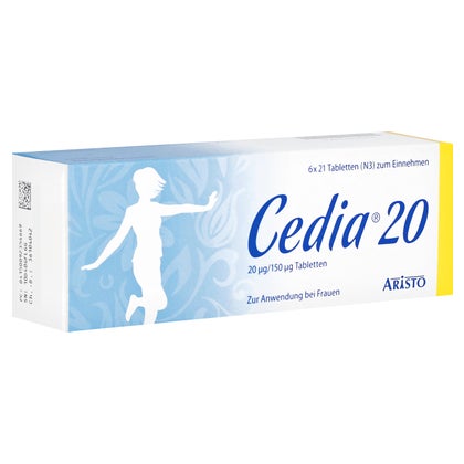 Cedia 20 µg/150 µg Tabletten 6X21 St mit E-Rezept kaufen | DocMorris