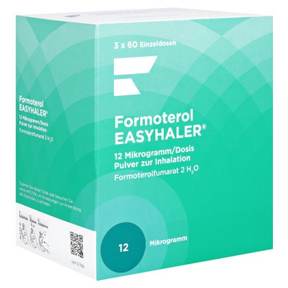 FORMOTEROL Easyhaler 12 µg/Dosis P.z.Inh.3x60 ED 3 St mit E-Rezept ...