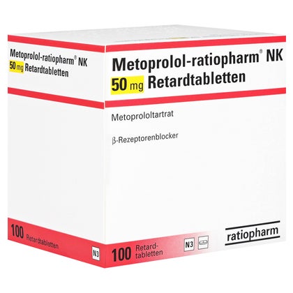 METOPROLOL-ratiopharm NK 50 mg Retardtabletten 100 St mit E-Rezept ...