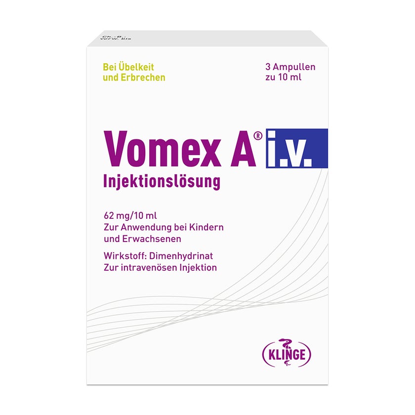 VOMEX A i.v. Injektionslösung 62 mg/10 ml Amp. 3X10 ml mit E-Rezept ...