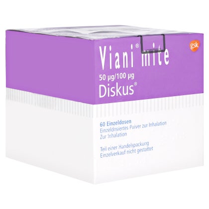 VIANI mite 50 µg/100 µg Diskus Einzeldos.Inh.-Plv. 3X60 St mit E-Rezept ...