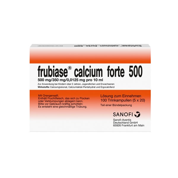 FRUBIASE CALCIUM forte 500 Trinkampullen 100 St, 100 St online kaufen ...