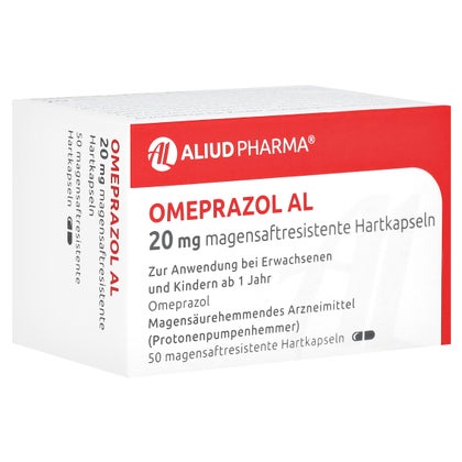 OMEPRAZOL AL 20 mg magensaftresistente Hartkapseln 50 St mit E-Rezept ...