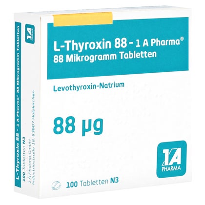 L-thyroxin 88-1a Pharma Tabletten 100 St, 100 St online kaufen | DocMorris