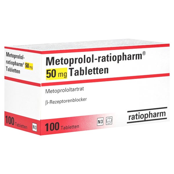 Metoprolol-ratiopharm 50 mg Tabletten 100 St, 100 St online kaufen ...