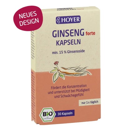 HOYER Ginseng forte Kapseln BIO 30 St online kaufen | DocMorris