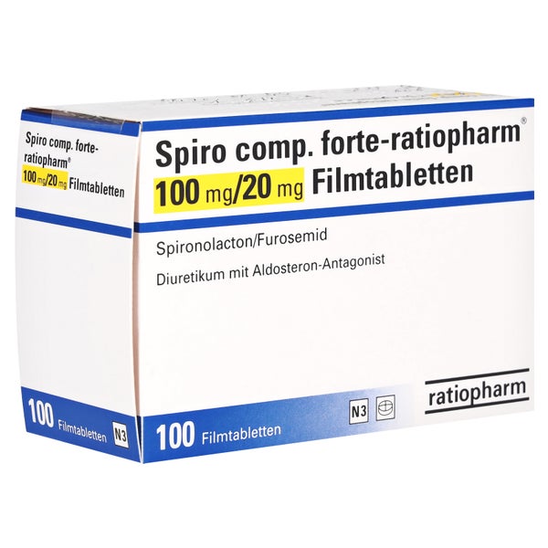 SPIRO COMP. forte-ratiopharm 100 mg/20 mg Filmtab. 100 St, 100 St ...