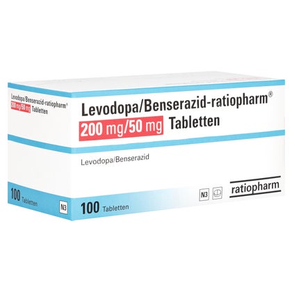 LEVODOPA/Benserazid-ratiopharm 200 mg/50 mg Tabl. 100 St mit E-Rezept ...