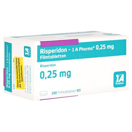 RISPERIDON-1A Pharma 0,25 mg Filmtabletten 100 St, 100 St online kaufen ...