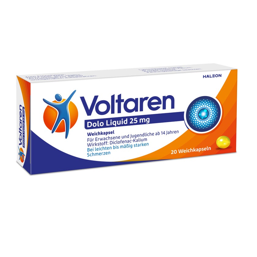 Voltaren Dolo Liquid 25 mg Weichkapseln 20 St online kaufen | DocMorris