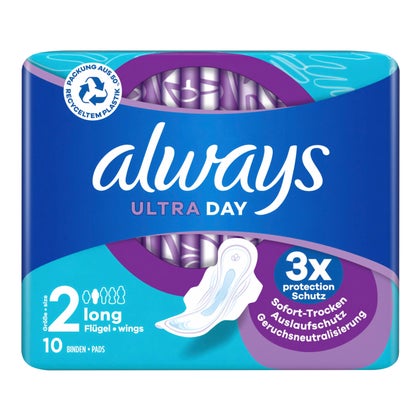 Always Ultra Binden long mit Flügeln 10 St online kaufen | DocMorris