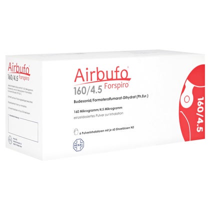 AIRBUFO Forspiro 160 µg/4,5 µg/Dosis 6x60 ED 360 Sp mit E-Rezept kaufen ...
