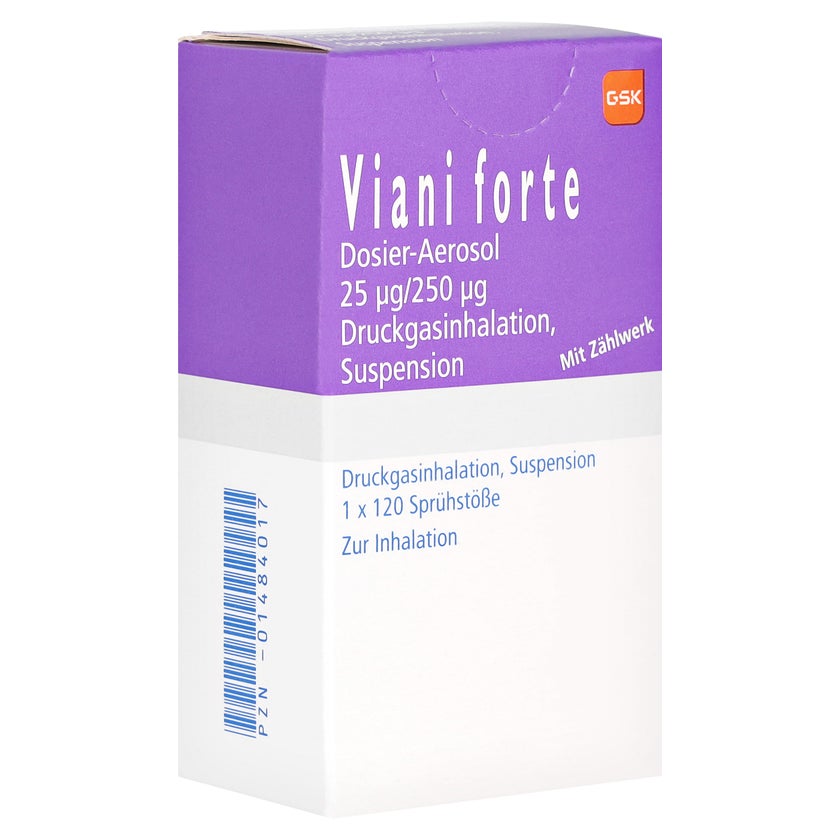 VIANI forte Dosier-Aerosol 25 µg/250 µg 120 Hub 120 St mit E-Rezept ...