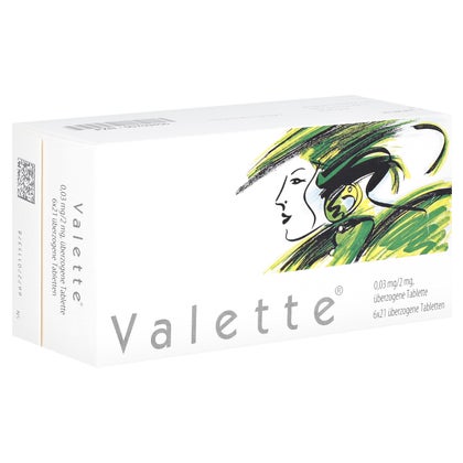 VALETTE 0,03 mg/2,0 mg überzogene Tabletten 6X21 St mit E-Rezept kaufen ...