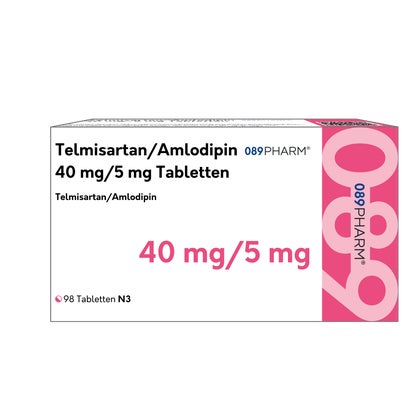 Telmisartan/amlodipin 089pharm 40 mg/5 m 98 St mit E-Rezept kaufen ...