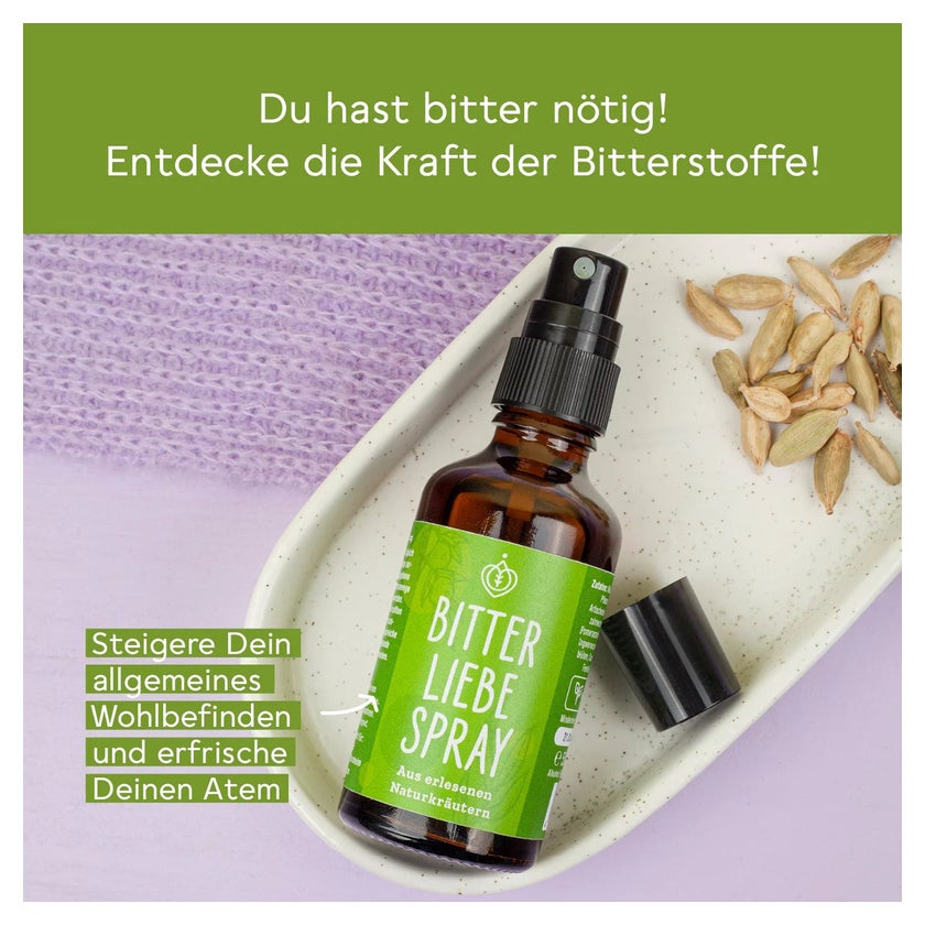 BitterLiebe Bitterstoffe Spray 50ml - Bittertropfen als Spray aus Die ...