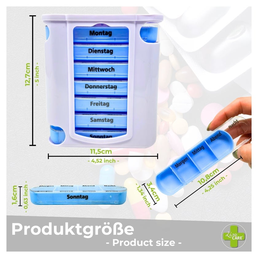 LisaCare Tablettentower - Tablettenbox Blau/Weiß 1 St online kaufen ...