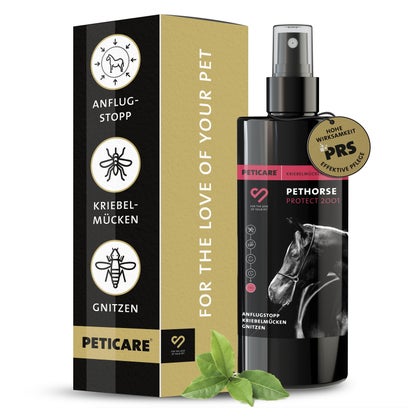 Peticare Anti-Kriebelmücken Gnitzen Spray für Pferde, Sommerekzem ...