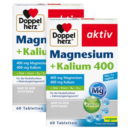 Doppelherz Magnesium + Kalium 2X60 St online kaufen | DocMorris