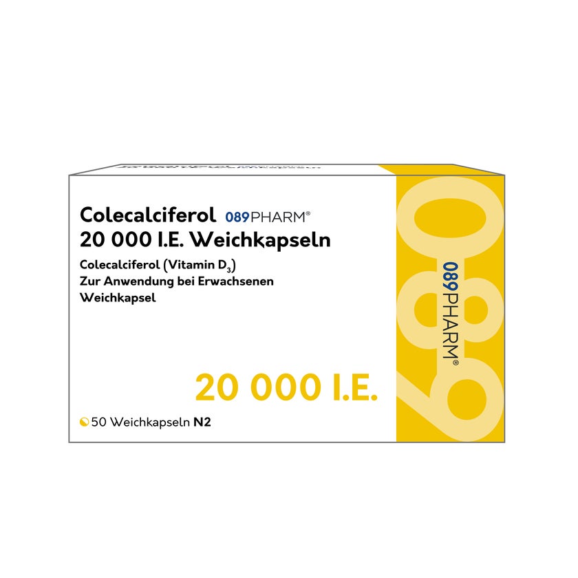 Colecalciferol 089pharm 20.000 I.E. Weic 50 St mit E-Rezept kaufen ...