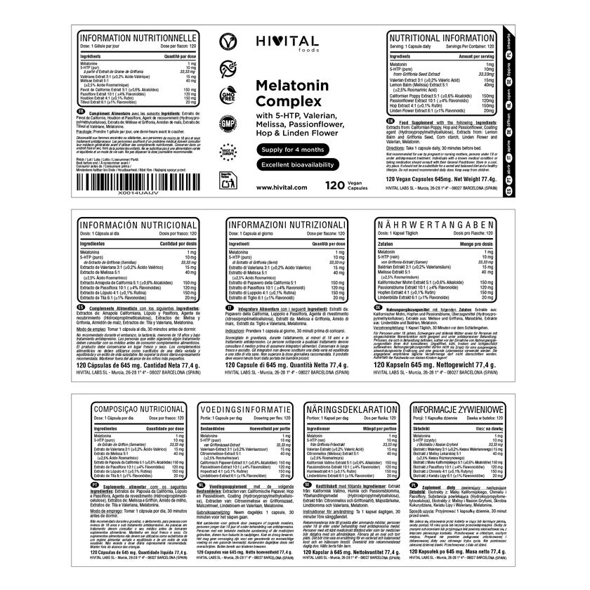 Melatonin Komplex | 120 vegane Kapseln 120 St online kaufen | DocMorris