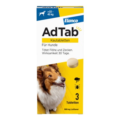 AdTab Hund 22 - 45 kg Kautablette 3 St online kaufen | DocMorris